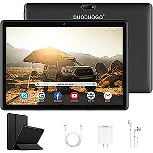 GOWIN Tablet Android, 10 Inch Tablet PC Quad-Core with 32GB ROM and 128GB Expand, 3GB RAM IPS HD Display, Dual Camera 13MP, Bluetooth 5.0, 8500 mAh, Tablet with SIM Card Slot, GPS- (Black)