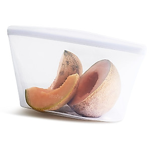 Stasher Reusable Silicone Storage Bag, Food Storage Container, Microwave and Dishwasher Safe, Leak-free, 8 Cup Bowl, Clear