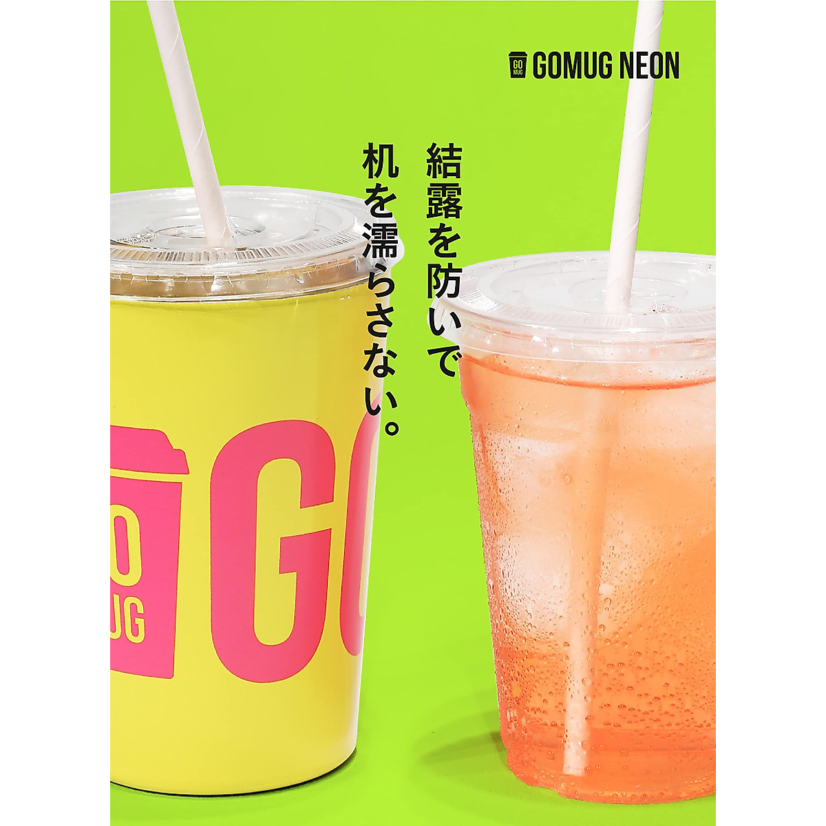 CB Japan GOMUG NEON Tumbler, Convenience Store, Coffee Cup, Neon Yellow, 15.2 fl oz (460 ml), Stainless Steel, Vacuum, Insulated