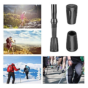 Hiking Pole Replacement Tips 16 Pack Rubber Tips for Walking Sticks Tips Trekking Pole Tips Trekking Stick End Protectors