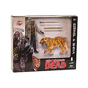 Skybound Entertainment The Walking Dead Bloody Ezekiel & Shiva All Out War Action Figures
