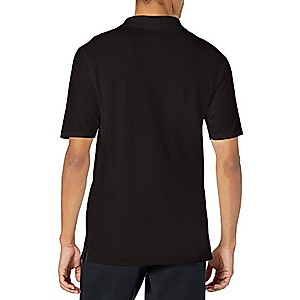 Hanes mens Short Sleeve X-temp Performance Polo fashion t shirts, Black, Large US
