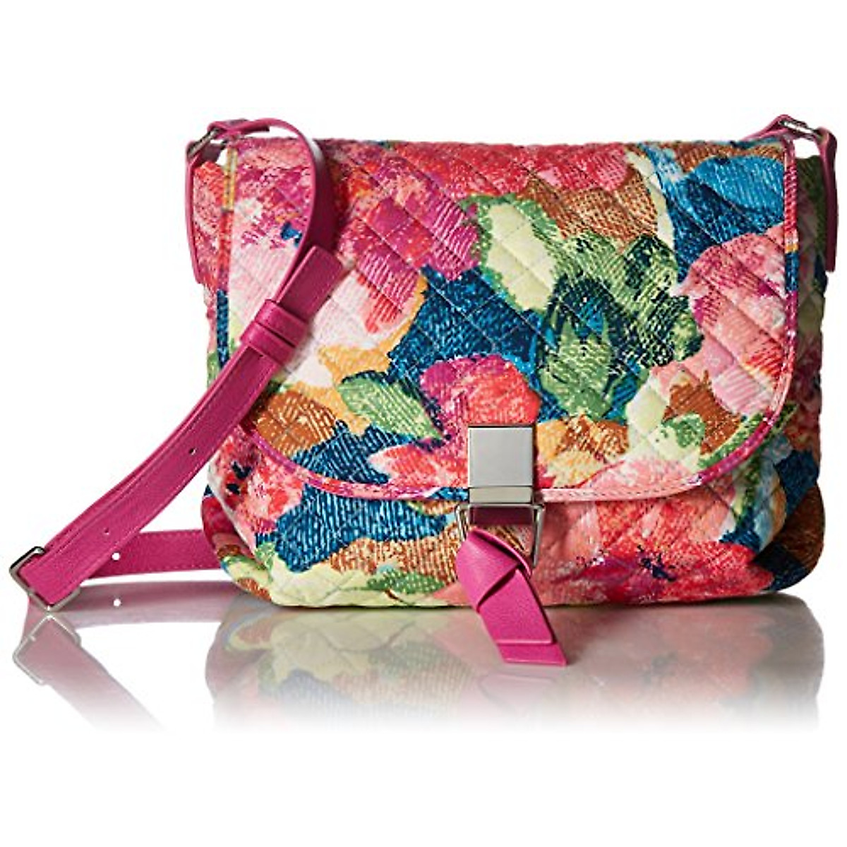 Vera Bradley Women's Cotton Carson Crossbody Purse, Superbloom, One Size