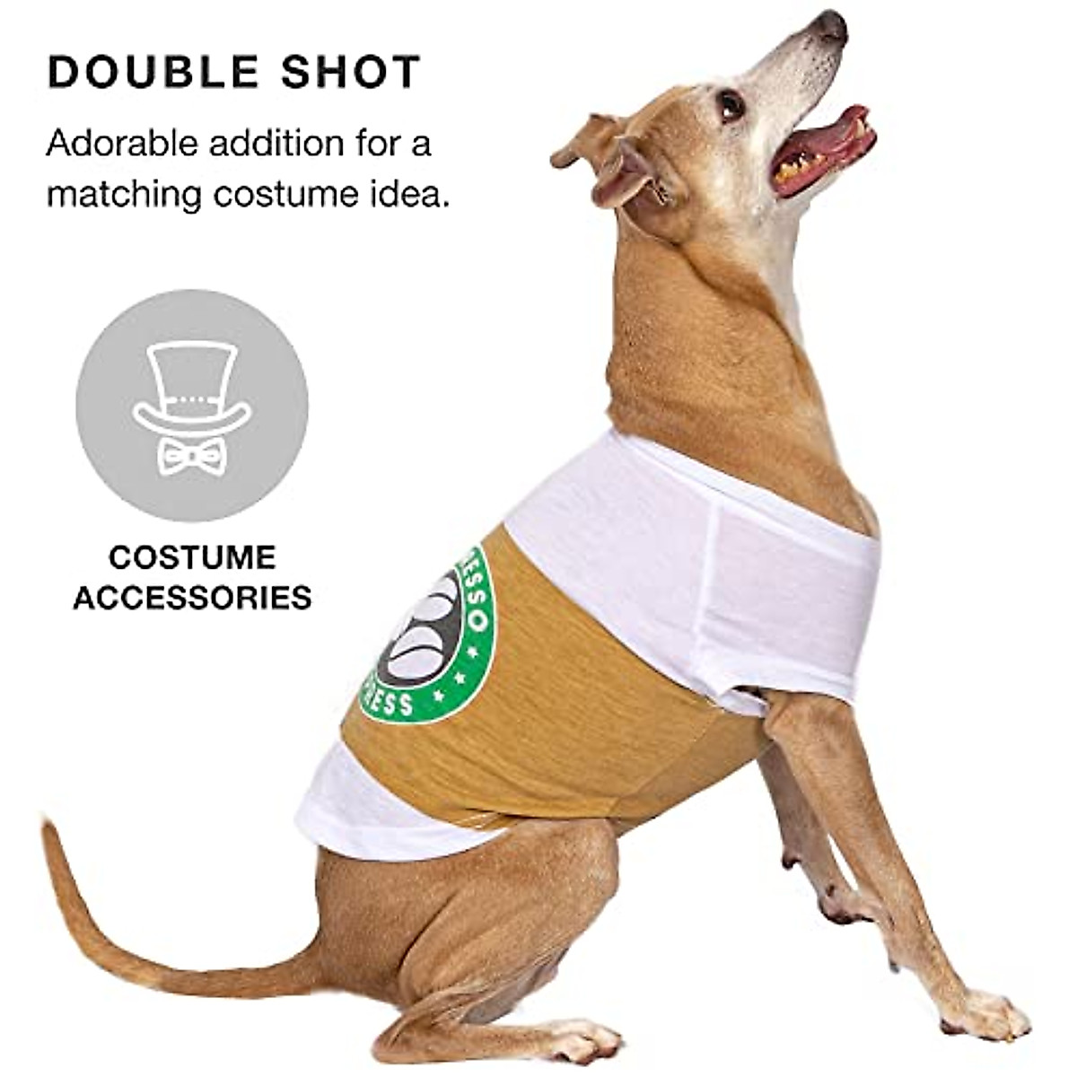 Puppuccino Dog Shirt - Cute Coffee Cup Halloween Costume for Pets (X-Large)