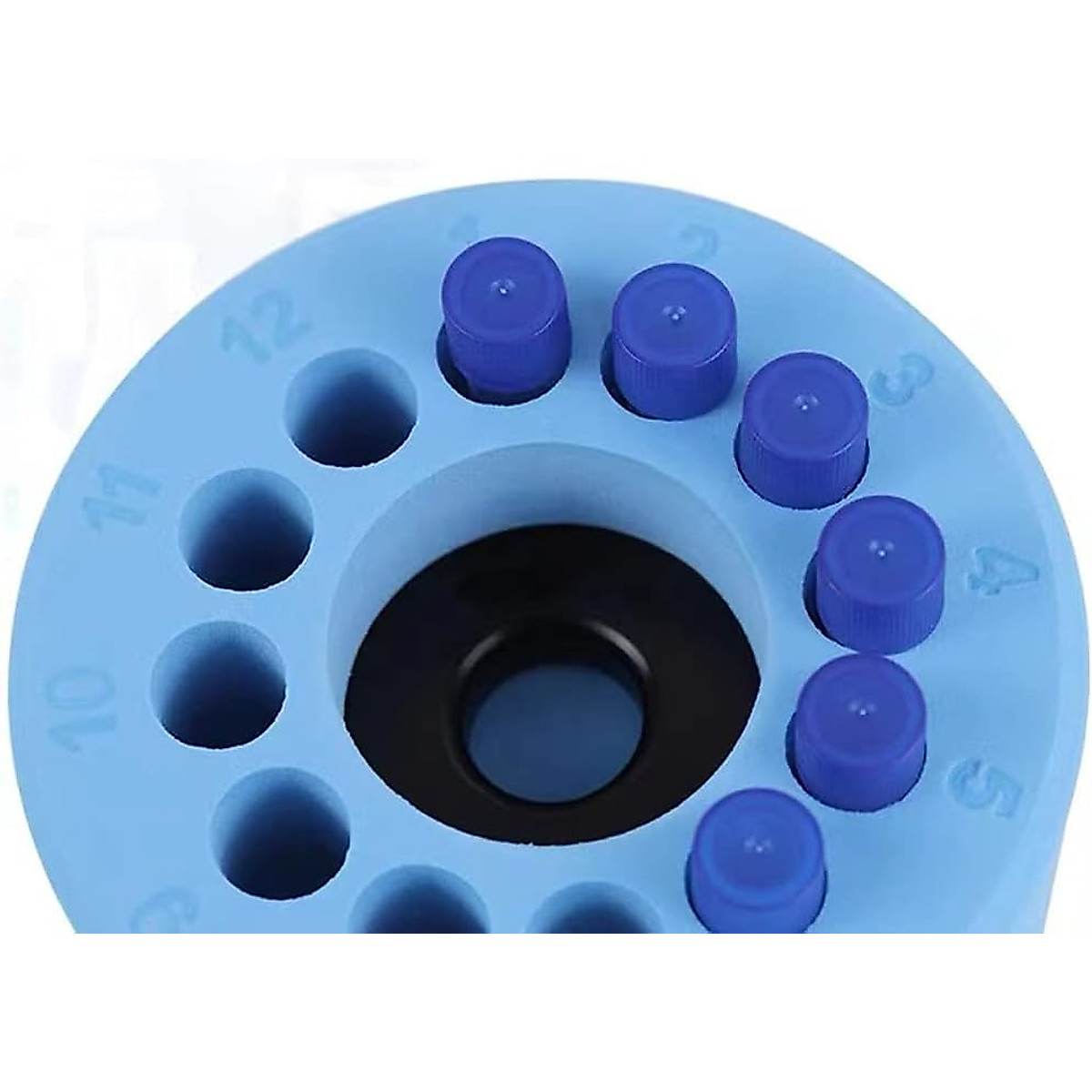Jieotwice Cell Cryopreservation Box Program Cooling Box 12-well Gradient Lab Cell Resuscitation Tool Low Temperature Resistant 2ml/5ml (2mlx12 hole)
