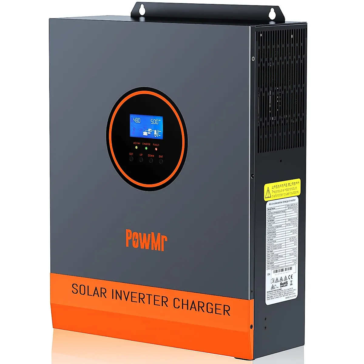3000W Solar Inverter 24V to 120V, Max.PV Input 4KW,450V VOC,Pure Sine Wave Power Inverter Built-in 80A MPPT Controller and 40A AC Charger for Home, RV, Off-Grid Solar System