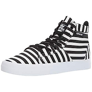 Supra Stacks Mid Black/White Stripe Men's 7, Women's 8.5