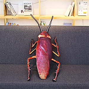 The Flash Store 13.78 in Creative 3D Cockroach Plush Toy Realistic Cockroach Stuffed Animal Toy Funny Home Sofa Car Decoration Party Favors Throw Pillow Birthday Gifts