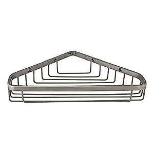 Design House 588921-SS 9.5 inch Modern Wall Mounted Stainless Steel Corner Shower Basket