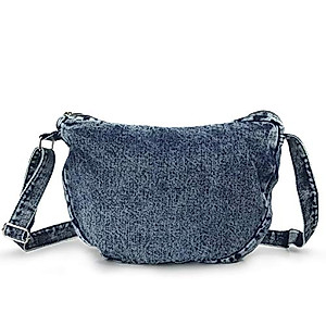Denim Indigo Hobo Cross Body Bag Womens Shoulder Bag (Indigo)