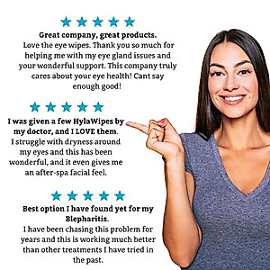 TearRestore Tea Tree HylaWipe Eyelid Wipes - 30 Count | Naturally Hydrating Cleanser | Blepharitis Treatment for Eyelids | Hypoallergenic Eye Wipes for Dry, Red, Itchy, Swollen and Irritated Eyes