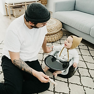 Bumbo 3-in-1 Baby Multi Seat Booster w/Tray Table, 6-36 Months, Black/Cool Grey