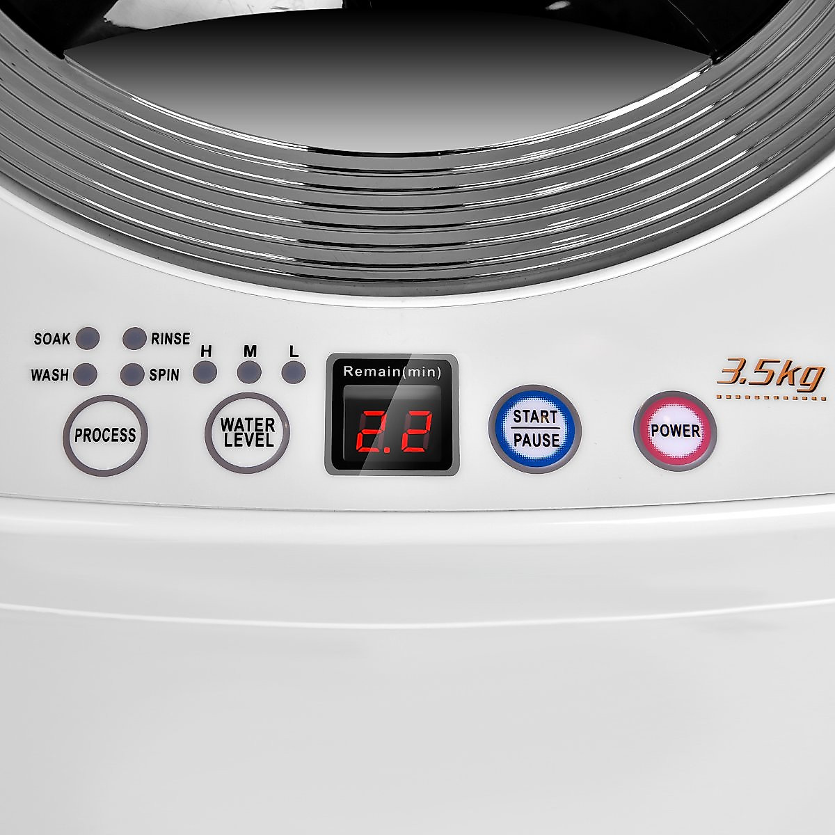 RELAX4LIFE Full-Automatic Portable Washing Machine 8 lbs Capacity with 5 Programs & 3 Water Levels, Drain Hose and Adjustable Feet, Portable Laundry Compact Washer for Dorm, Apartment and RV's Camping