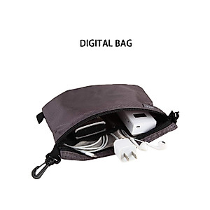 GOX Small Toiletry Bag for Men Bulk Cosmetic Bag Dopp Kit Carry On Zipper Pouch Organization Nylon Packing Sack Waterproof(Grey)