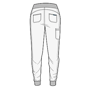 Med Couture Scrub Pants for Women Jogger Pant with 5 Pockets, Lightweight, Ultra Soft, 2-Way Stretch Fabric - MC7710, XL, Black