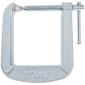 BESSEY CM34DR Drop Forged, C-Clamp, 3-Inch x 4-1/2-Inch, Deep Reach C Clamp