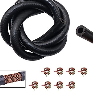 Taiss 491922 808656 Fuel Pump ,With AM116304 Fuel Filter +Line 2/5" (11mm) ID Hose Clamps+1/4"(6mm)Fuel Line Hose +Fuel Shut Off Valve, Suitable For Garden Lawn Mower Tractors