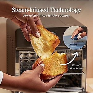 Our Place Wonder Oven | 6-in-1 Air Fryer & Toaster Oven with Steam Infusion | Compact, Countertop Friendly, Fast Preheat, Multifunctional | Air Fry, Toast, Roast, Bake, Reheat & Broil | Blue Salt
