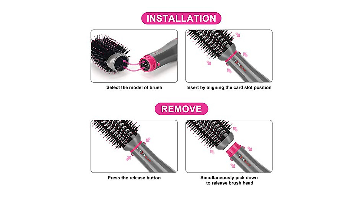 IG INGLAM 4 in 1 Blowout Brush – Style Your Hair Effortlessly