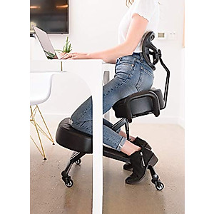 Sleekform Kneeling Chair with Ergonomic Back Support, Adjustable Posture Stool for Home and Office