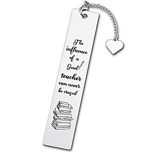 Funny The Influence of a Teacher Can Never be Erased Inspirational Bookmark Gifts for Women, Bookmarks for Sister Girl Daughter Bookworm Book Friend Sister Gifts Friendship Gifts