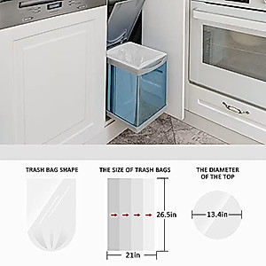 8 Gallon 220 Counts Strong Trash Bags Garbage Bags by Teivio, Bin Liners, for home office kitchen, Clear