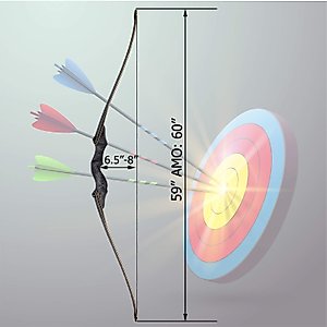 SinoArt 60" Takedown Longbow Archery Wooden Archery Bow Included Fur Rest Pad Stringer Tool Tab String Nocks Right and Left Hand for Hunting or Target(35lbs, Right Hand)
