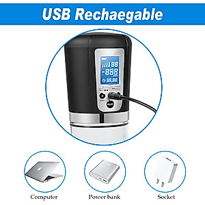 Electric Penis Enlarge Vacuum Pump with 4 Suction Intensities, Adorime Rechargeable Automatic High-Vacuum Penis Enlargement Extend Pump, Air Pressure Device Black