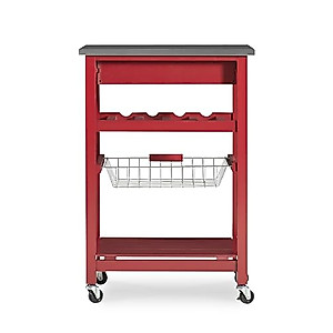 Linon Home Décor Kitchen Cart Red