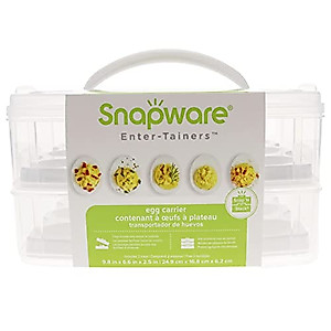 Snapware Snap N Stack 2-Layer Food Storage with Egg Holder Trays - 2 Pack