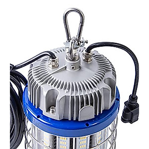 Bergen Industries Inc K5100 100-Watt Temporary High Bay LED Luminaire Plug-in Work Light, 13000LM, 5000K, Stainless Steel Cage,Blue