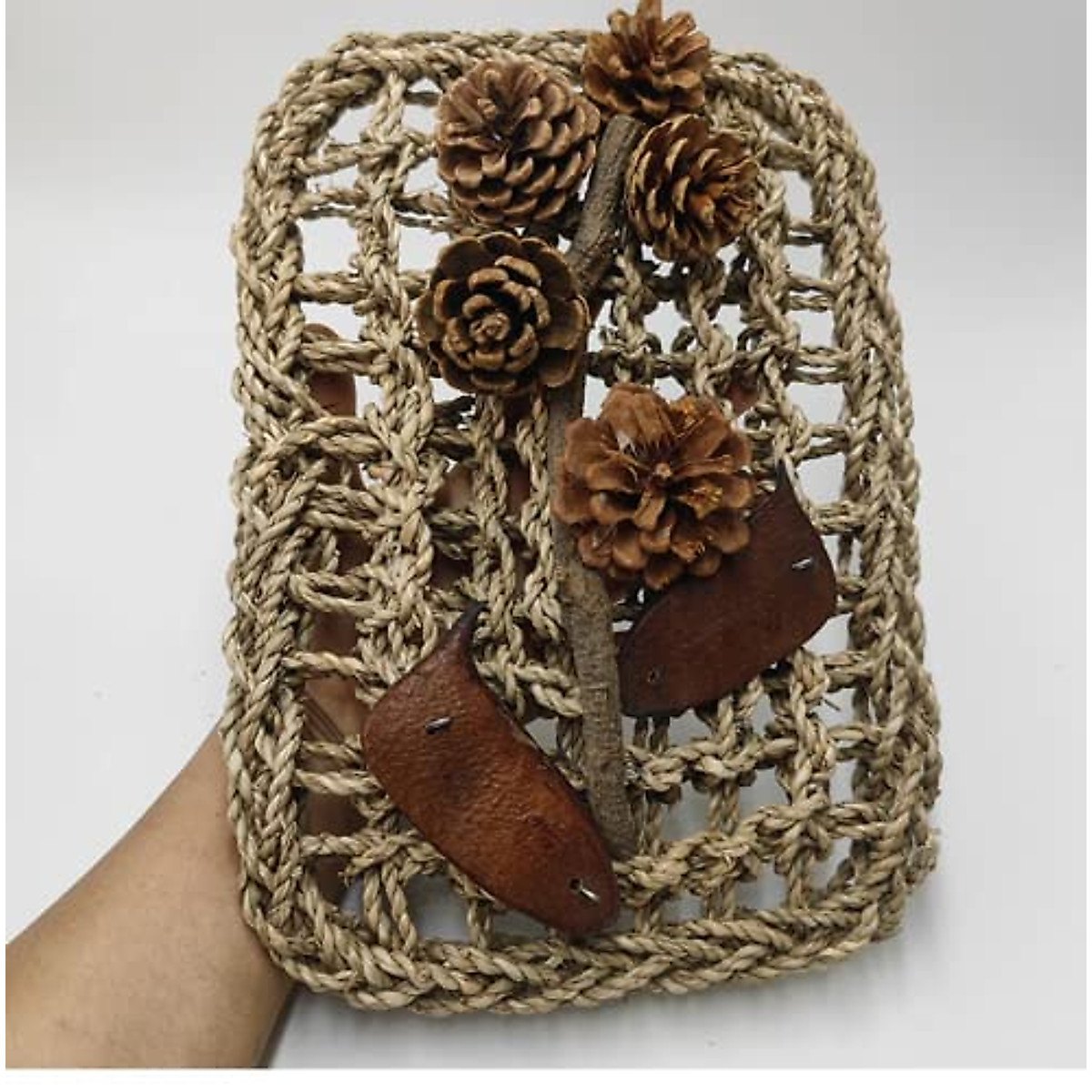 Bird Foraging Wall Toy Parrot Chewing Hanging Hook Toys Woven Climbing Hammock Mat Bird Climbing Net Climbing Cotton Rope Net Hanging Bird Climbing Rope