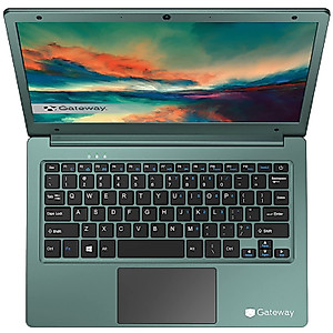 Gateway 11.6" Ultra Slim Notebook Laptop Computer, Green, Intel Celeron N4020 Processor, 4GB LPDDR4 RAM, 64GB eMMC, Bluetooth, Webcam, Windows 10 S, Office 365 Personal 1-Year, BROAGE 64GB Flash Drive