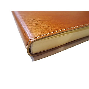 Fiorentina Soft Cover Italian Leather Guest Book with Guests Embossed on Cover - Tan