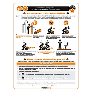 Amazon Basics Rectangular Polycarbonate Office Chair Mat for Hard Floors - 30 x 47-Inch, Clear