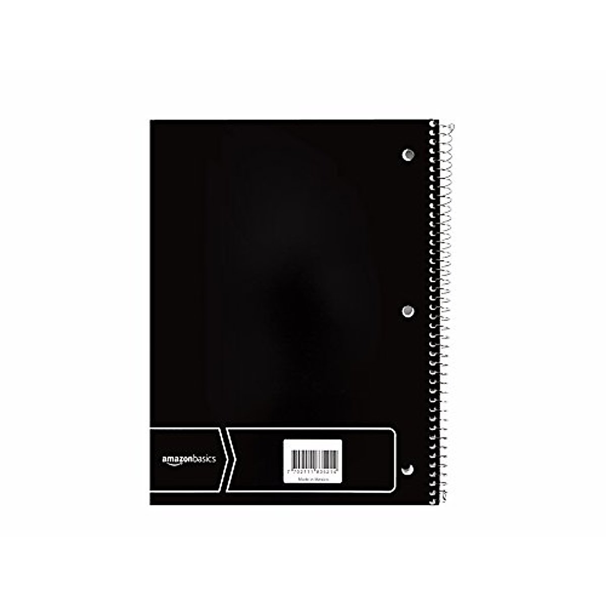Amazon Basics Wide Ruled Wirebound Spiral Notebook, 100 Sheet - 5-Pack, Assorted Solid Colors