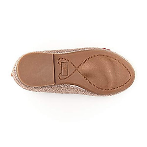 OshKosh B'Gosh Girls Montana Ballet Flat, Rose Gold, 7 Toddler