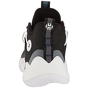 adidas Unisex Harden Stepback 3 Basketball Shoe, Core Black/White/Core Black, 7.5 US Men
