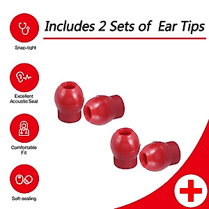 Javinhau MDF Stethoscope Ear Pieces, Unbeatable Comfort Soft-Sealing Stethoscope Ear Tips Replacement Comptible with MDF Stethoscope Spare Parts Earplugs Accessories(Black)