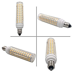 Lxcom Lighting E11 LED Corn Bulb 15W Dimmable Ceramic Candelabra Bulbs (2 Pack)- 136 LEDs 2835 SMD 1500LM Warm White 3000K 120W Equivalent T3/T4 JDE11 120V Lamp for Home Lighting