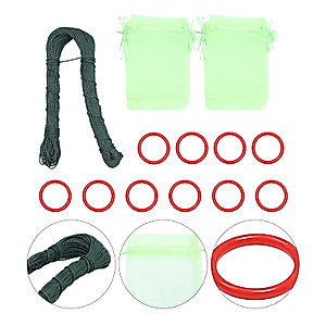 INOOMP 124 pcs Crabbing Suit Lobster Floating Bait Fishing mesh Bag Fish Collection Container Crab nets Salvage Net Fishing Casting nets Shrimp net cage net Nylon Fishing Float Single use
