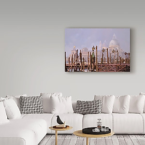 Guido Borelli 'La Nebbia a Venezia' Canvas Art