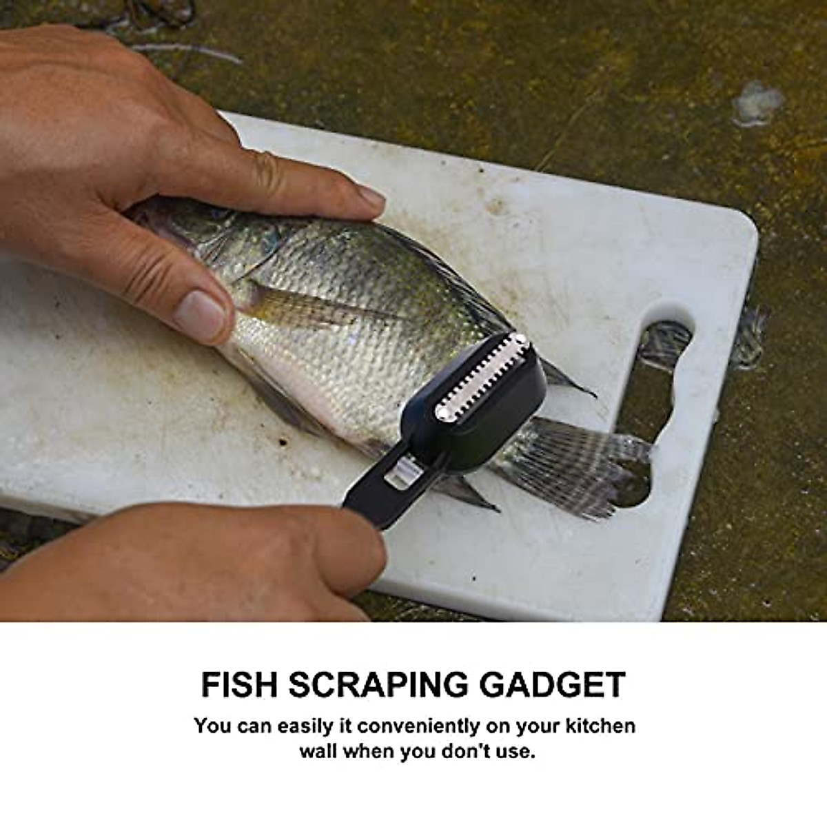 Cabilock Tile Tools 3pcs Fish Scaler Sawtooth Scarper Stainless Steel Fish Scales Cleaning Brush Fish Scales Skin Removing Peeling Gadget Seafood Processing Kitchen Tool (Random Color)
