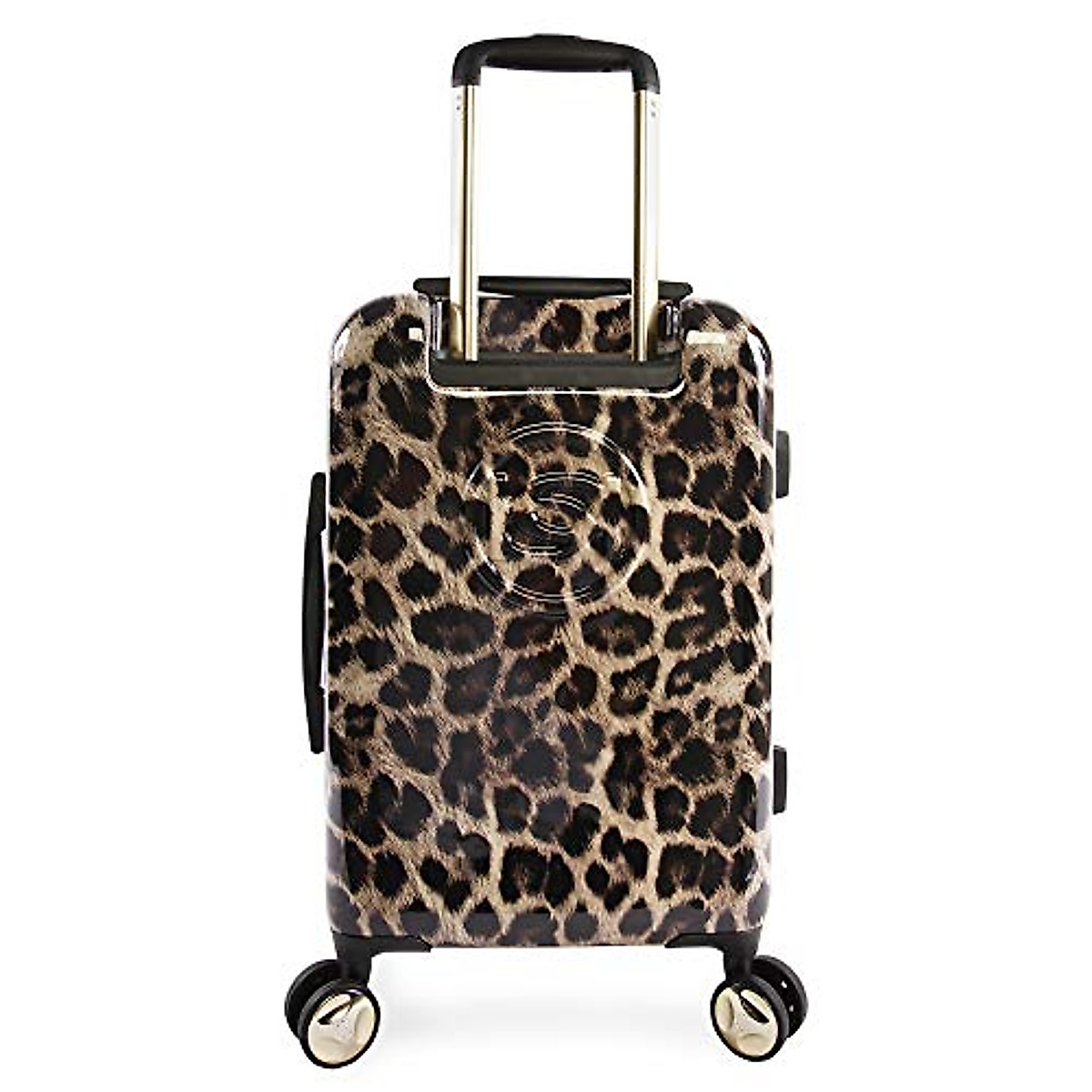 BEBE Women's Adriana Spinner Luggage, Leopard, 3pc Set (21" 25" 29")