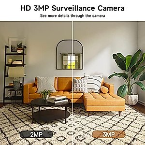 WOOLINK 2PCS Light Bulb Security Camera, 3MP Light Bulb Camera, 2.4Ghz Wireless WiFi Light Socket Security Camera with Motion Detection and Alerts, 2-Way Audio,Color Night Vision