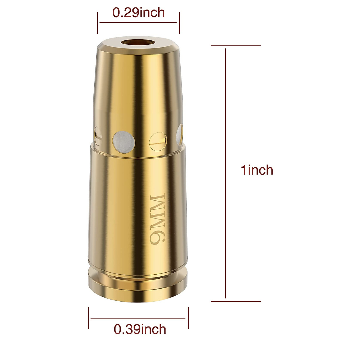 EZshoot Bore Sight 9mm Laser Boresighter with 3 Sets of Batteries