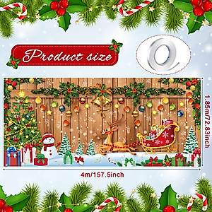 Buryeah 6 x 13 ft Christmas Banner Garage Door Decorations Large Garage Door Cover Christmas Photo Backdrop for Indoor Outdoor Home Holiday Party(Reindeer Style)