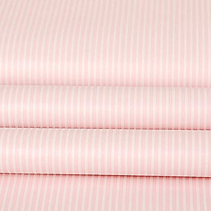 Pink Stripe Contact Paper Self Adhesive Shelf Drawer Liner Peel and Stick Wallpaper for Kitchen Countertops Living Room Bedroom 17.7" x 78.7"