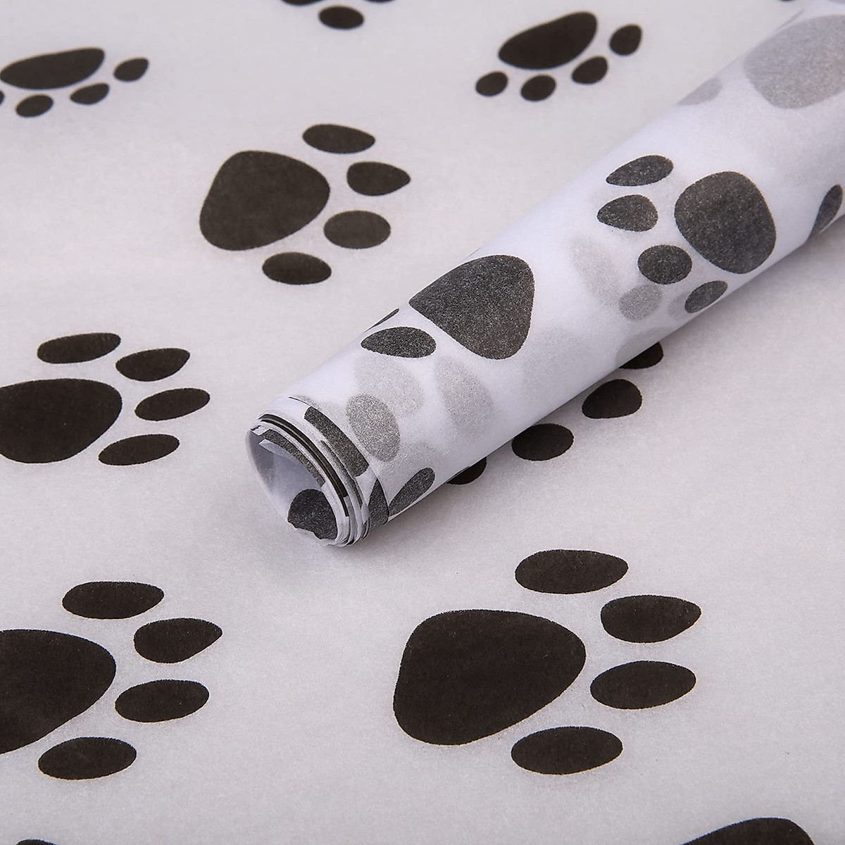 Berolle 30 Sheets Paw Print Tissue Paper Gift Wrapping Tissue Paper for Weddings Birthday Party Baby Showers DIY Crafts