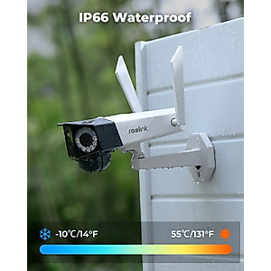 Reolink Duo - 2K Wireless Security Camera Outdoor, Dual Lens Ultra-Wide View, Color Night Vision, Battery Solar Powered, 2.4/5 GHz WiFi, 2-Way Talk, Person/Vehicle Detection, IP66 Waterproof